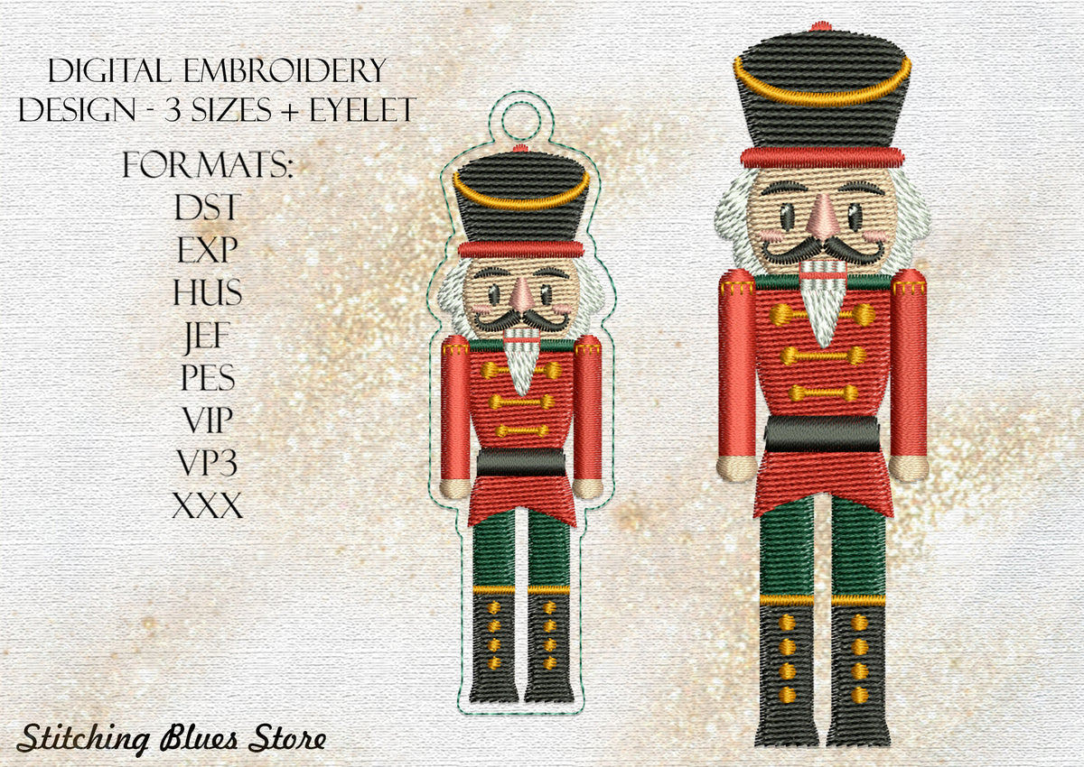 Nutcracker Machine Embroidery Design Includes Snap Tab Eyelet ...