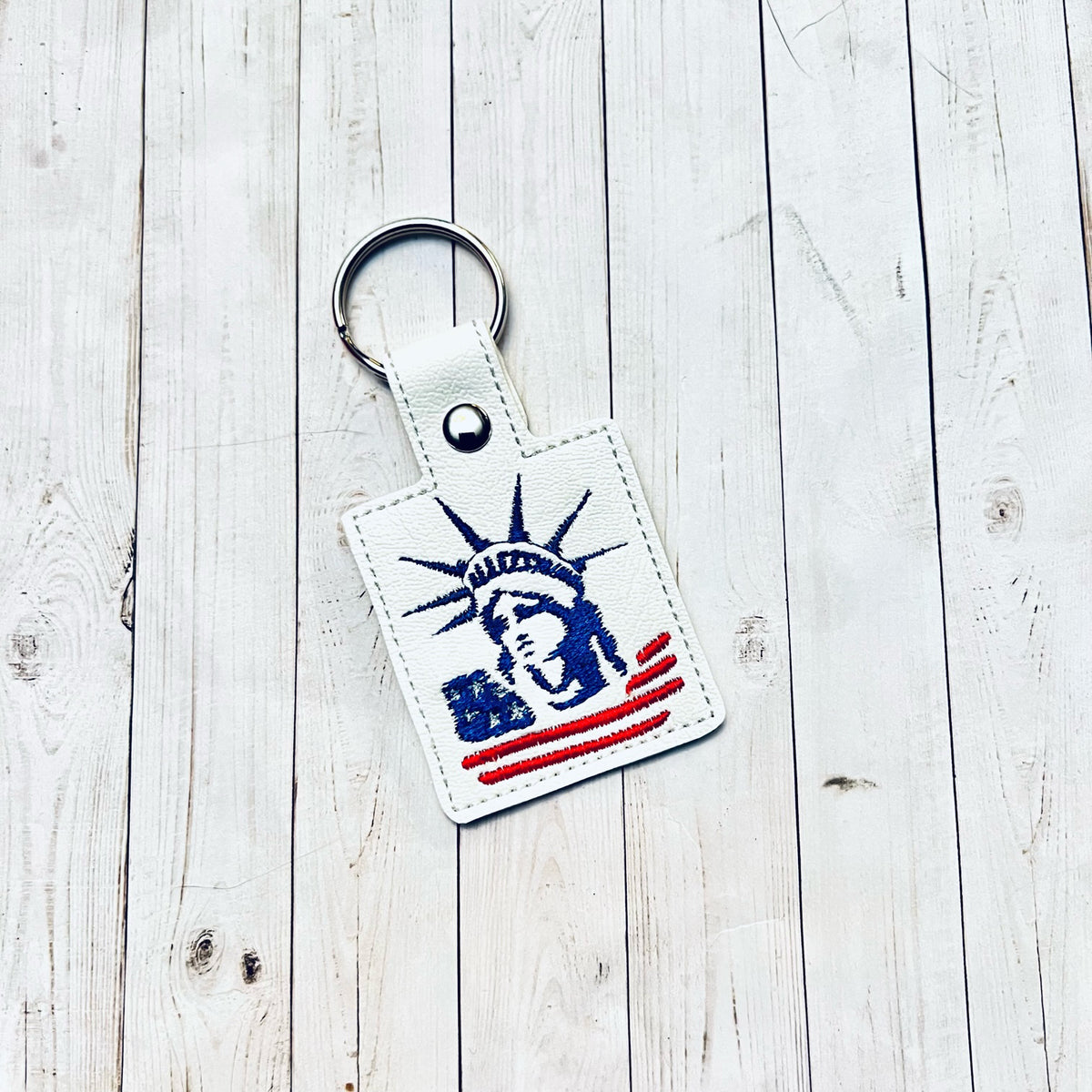 The Statue of Liberty Snap Tab machine embroidery design - 4th of July ...