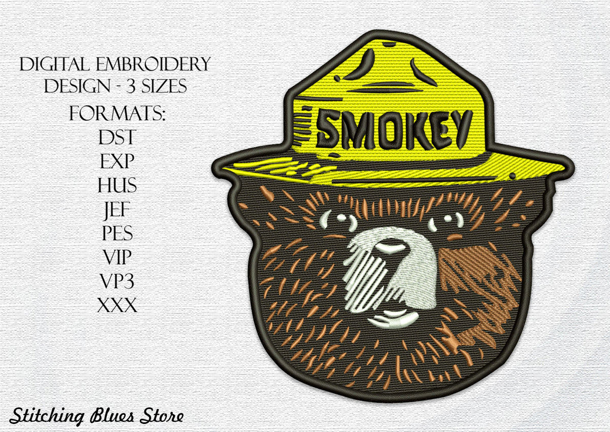 Bear Portrait machine embroidery design – Stitching Blues