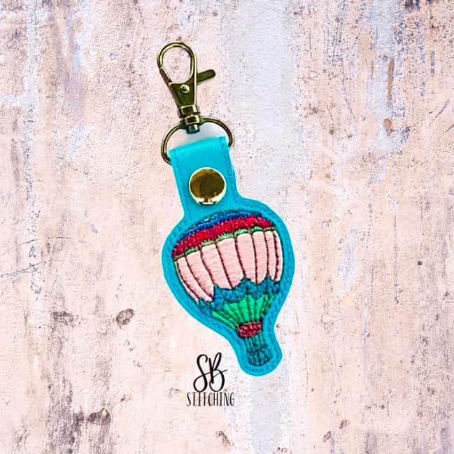 Hot air balloon Snap Tab machine embroidery design – Stitching Blues