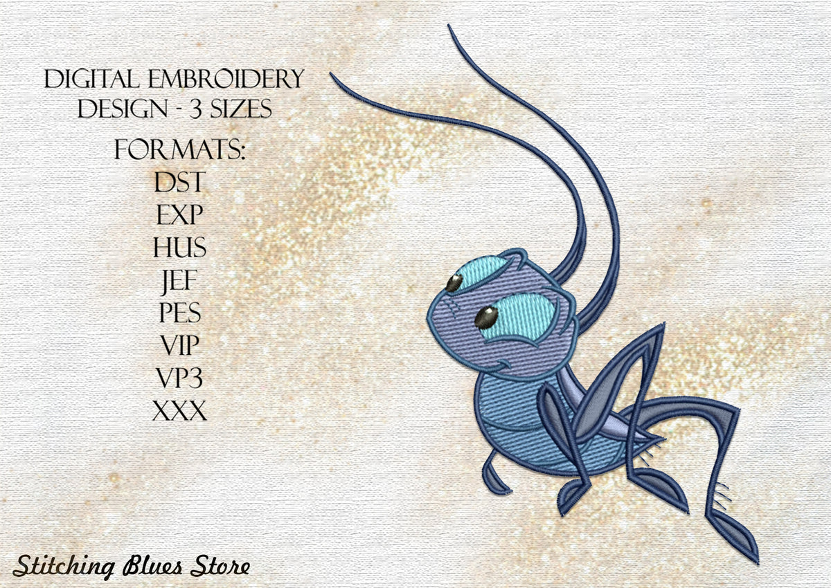 Cricket machine embroidery design – Stitching Blues