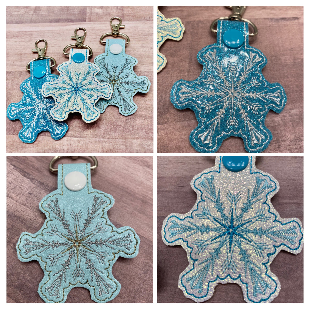 Snowflake Snap Tab machine embroidery design – Stitching Blues