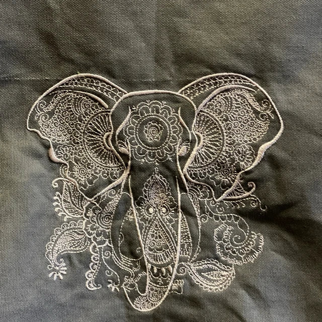 Elephant Head machine embroidery design – Stitching Blues
