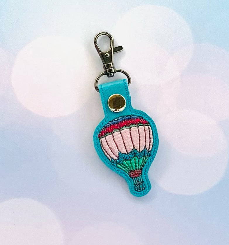 Hot air balloon Snap Tab machine embroidery design – Stitching Blues