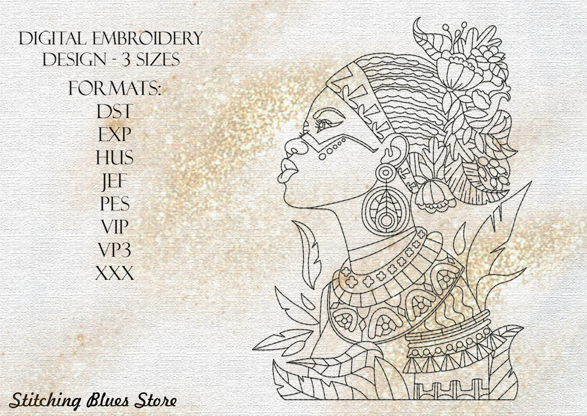 Tribal machine embroidery design – Stitching Blues